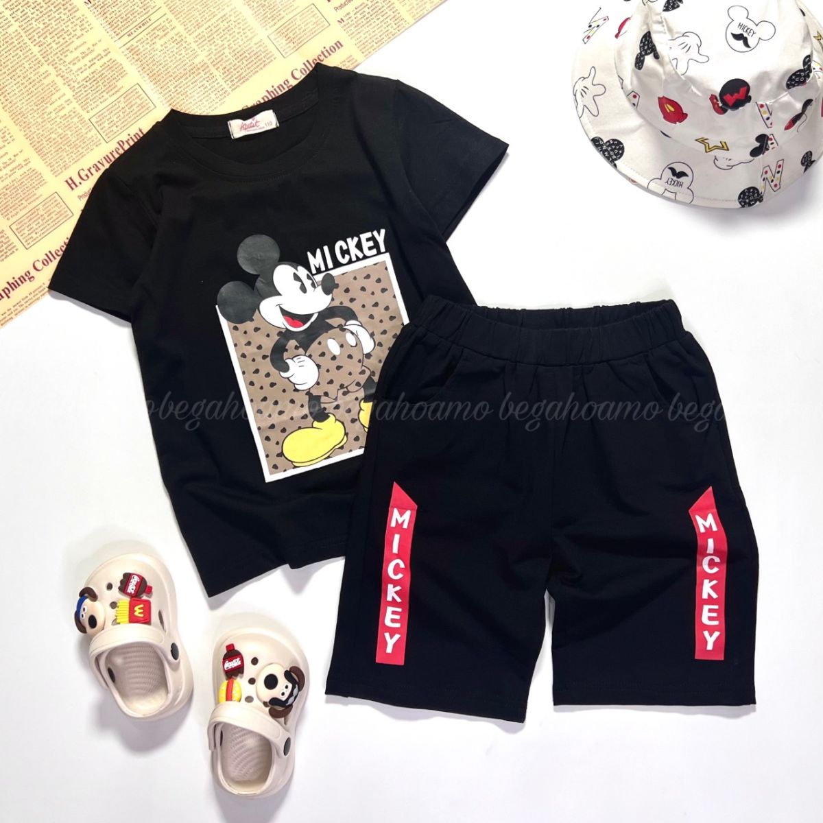 Shop quần áo trẻ em tại Hải Phòng -Bộ Mickey Đen